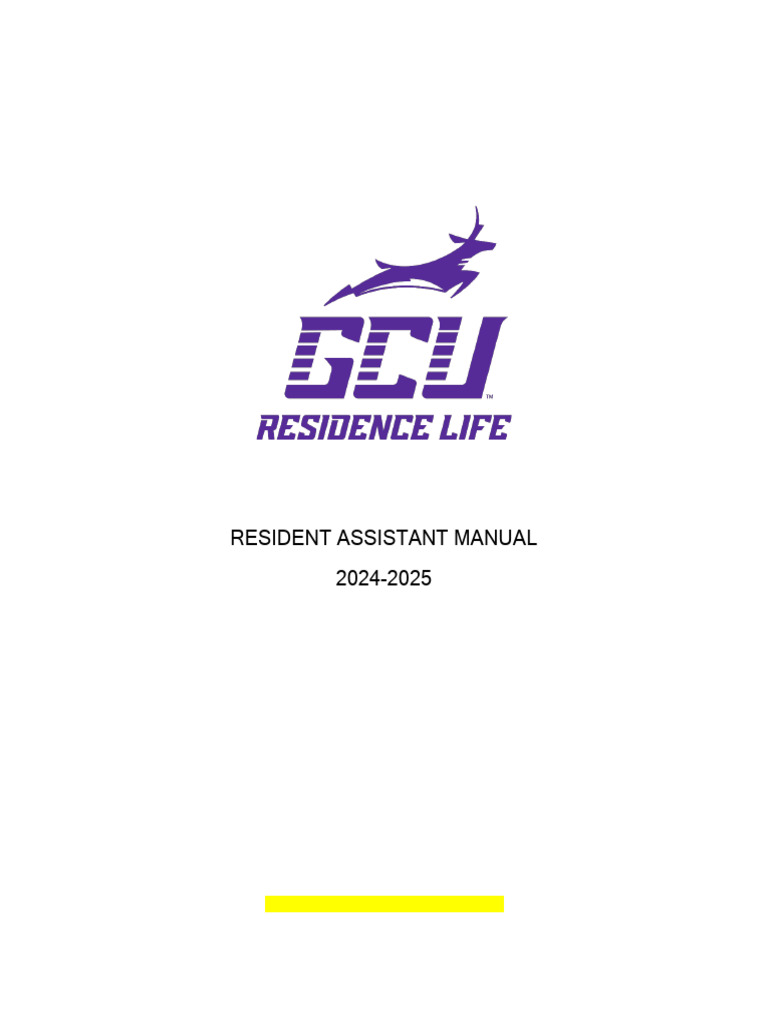 RA Manual 2024-2025 Overview | PDF