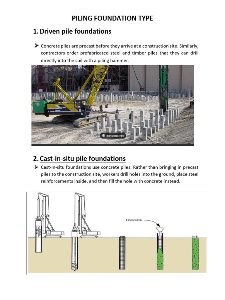 Pile Types | PDF | Deep Foundation | Foundation (Engineering)