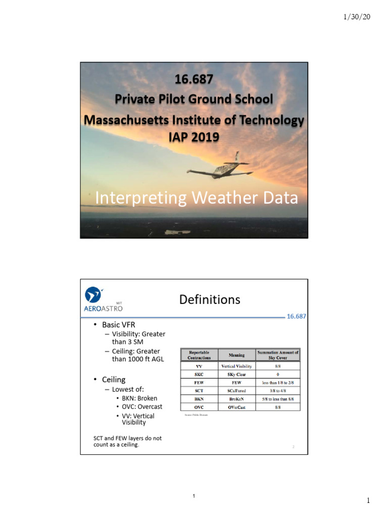 MIT16 687IAP19 Lec13 | PDF | Instrument Flight Rules | Aviation