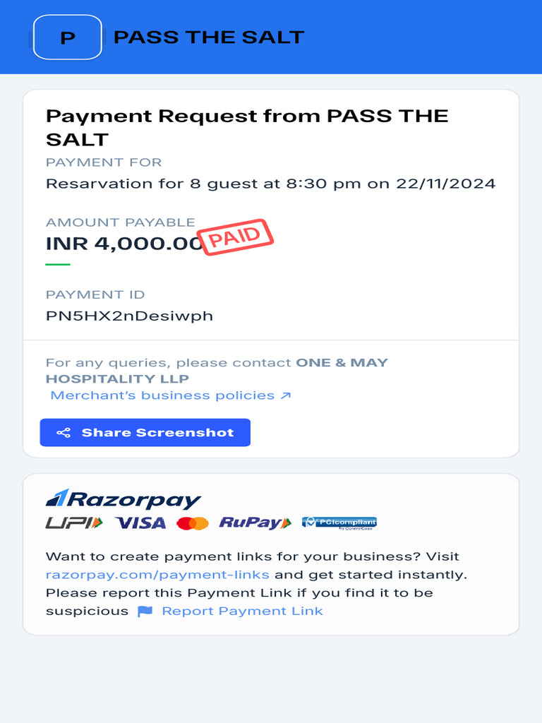Pass The Salt - Payment Link - Pn4wb5jtaji2lv | PDF