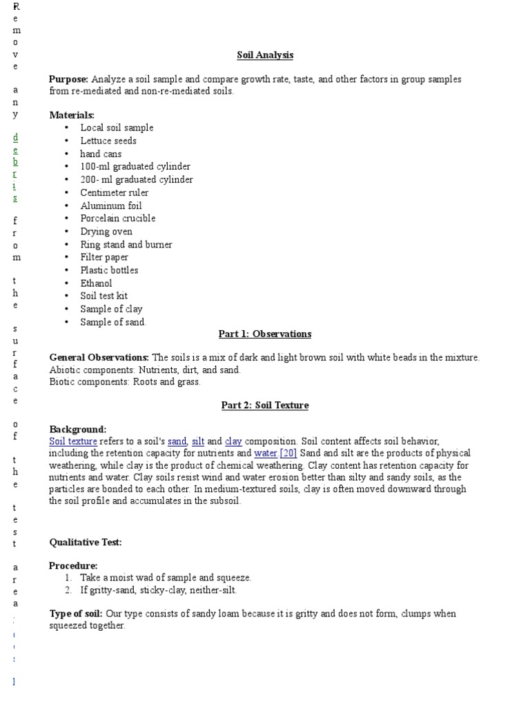 Ess Lab | PDF | Ph | Soil