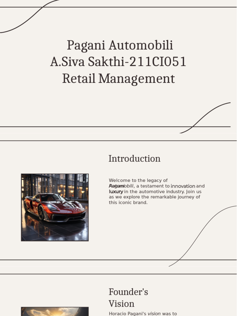 Pagani Automobili: Legacy & Innovation | PDF