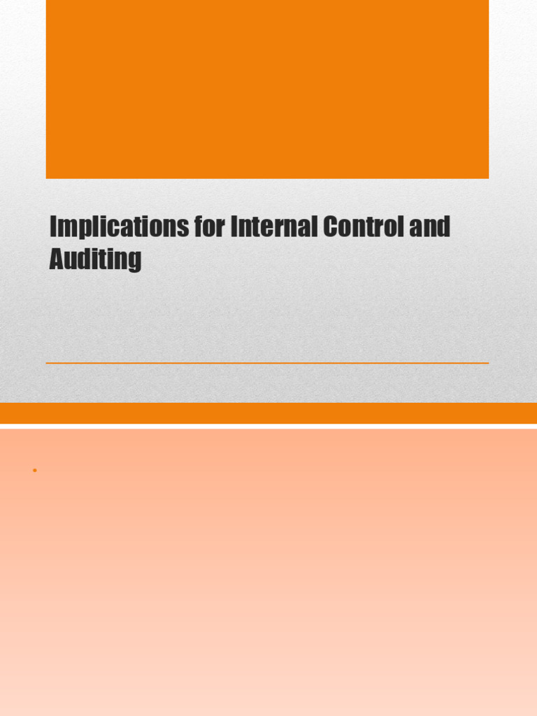 ERP Internal Control and Audit Challenges | PDF | Enterprise Resource ...