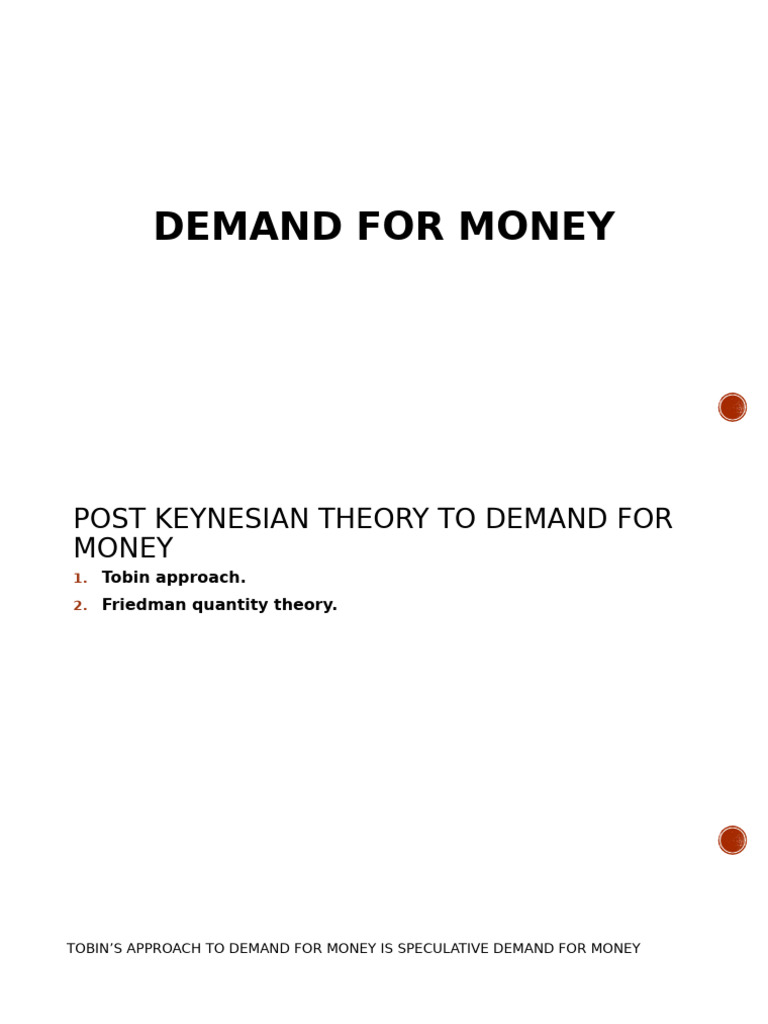 Demand for Money 1 | PDF | Demand For Money | Keynesian Economics