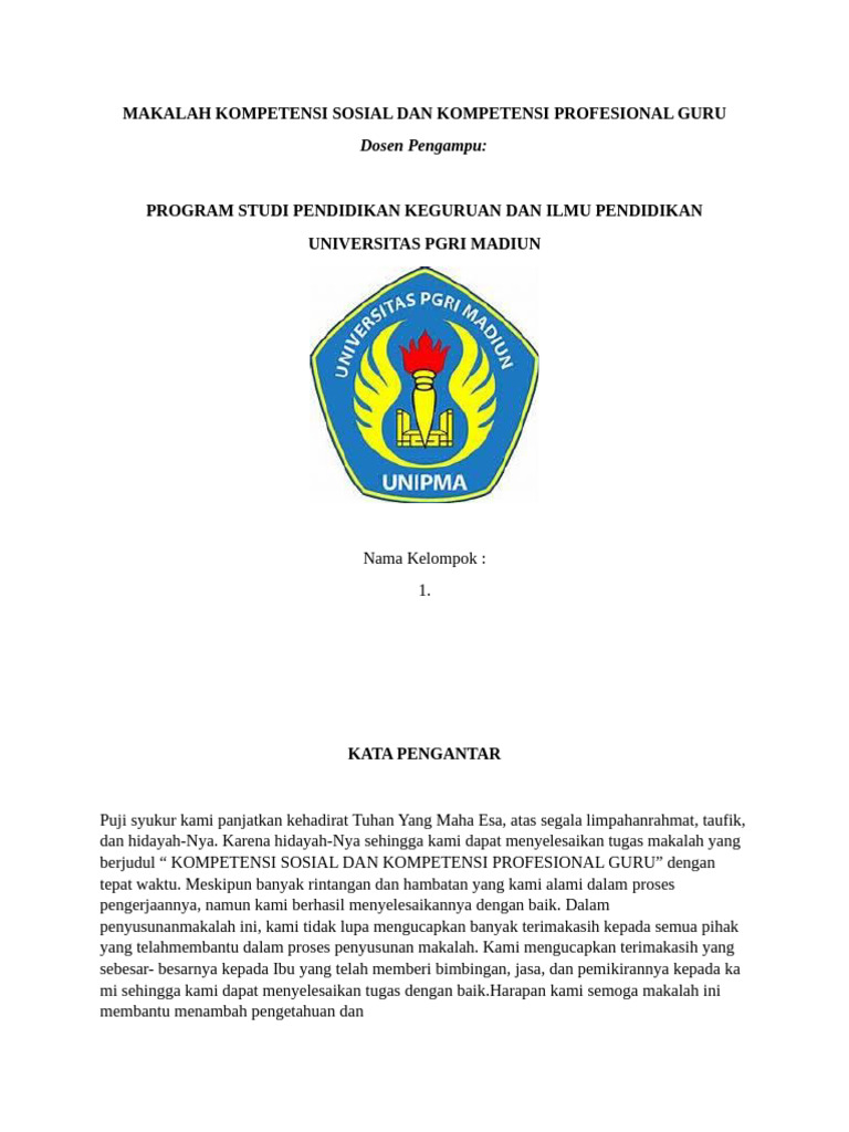 PPG KEL 3_MAKALAH KOMPETENSI SOSIAL DAN KOMPETENSI | PDF