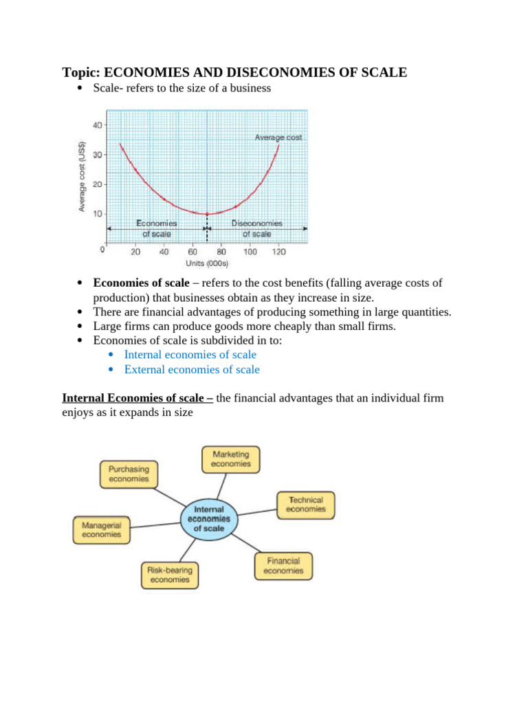 Economies and Diseconomies of Scale | PDF | Economies Of Scale ...