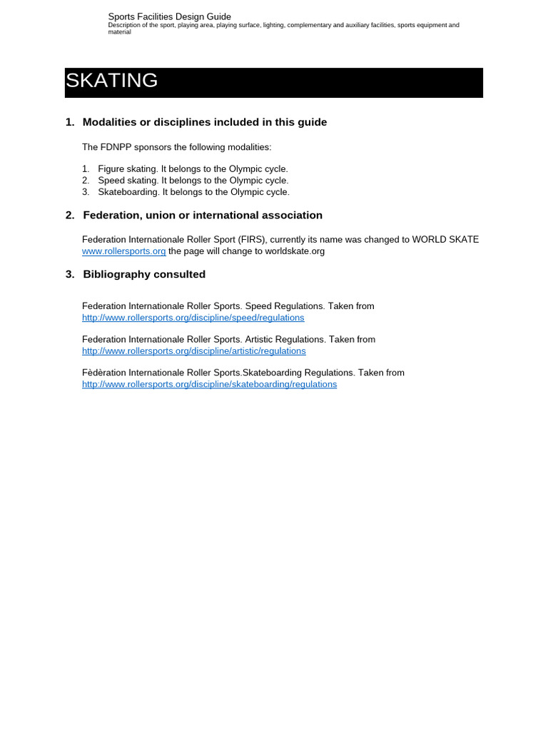 Roller Skating Track Rules | PDF | Roller Skating