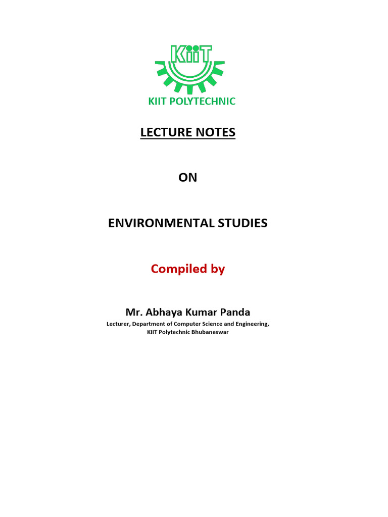 Environmental Studies Overview | PDF | Soil | Erosion