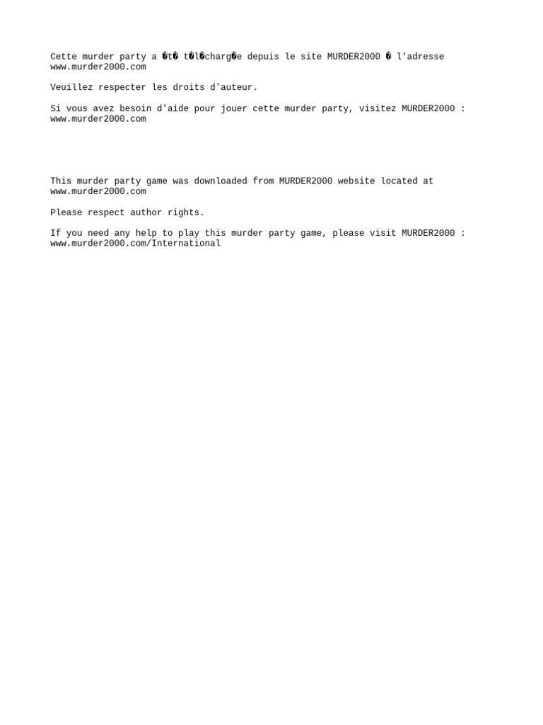 Murderparty | PDF