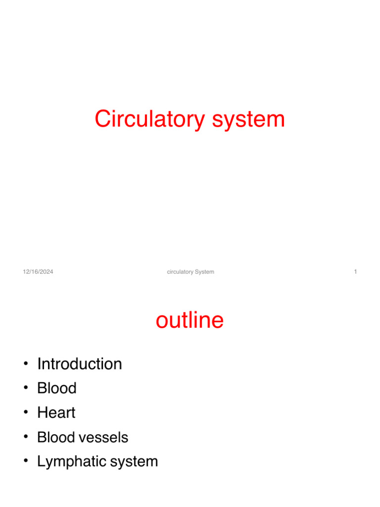 Circulatory System Pdf Lymphatic System Atrium Heart