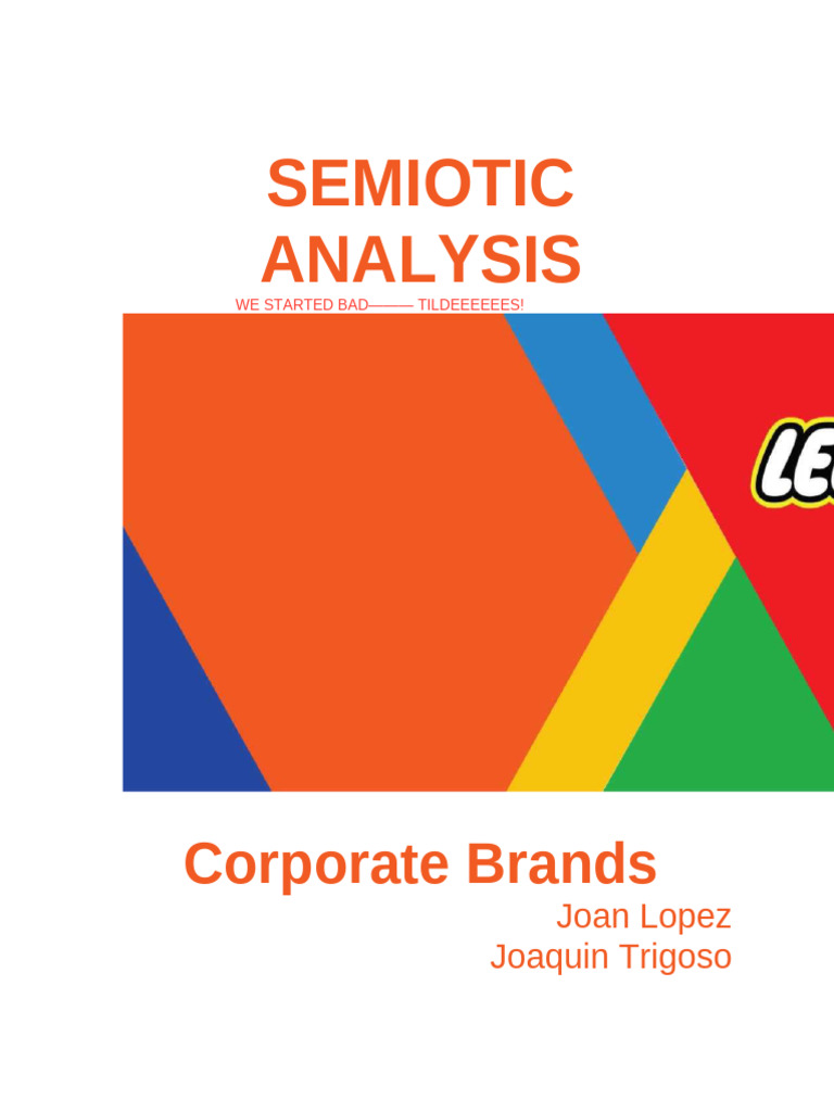 Lego Semiotic Analysis | PDF | Lego | Semantics