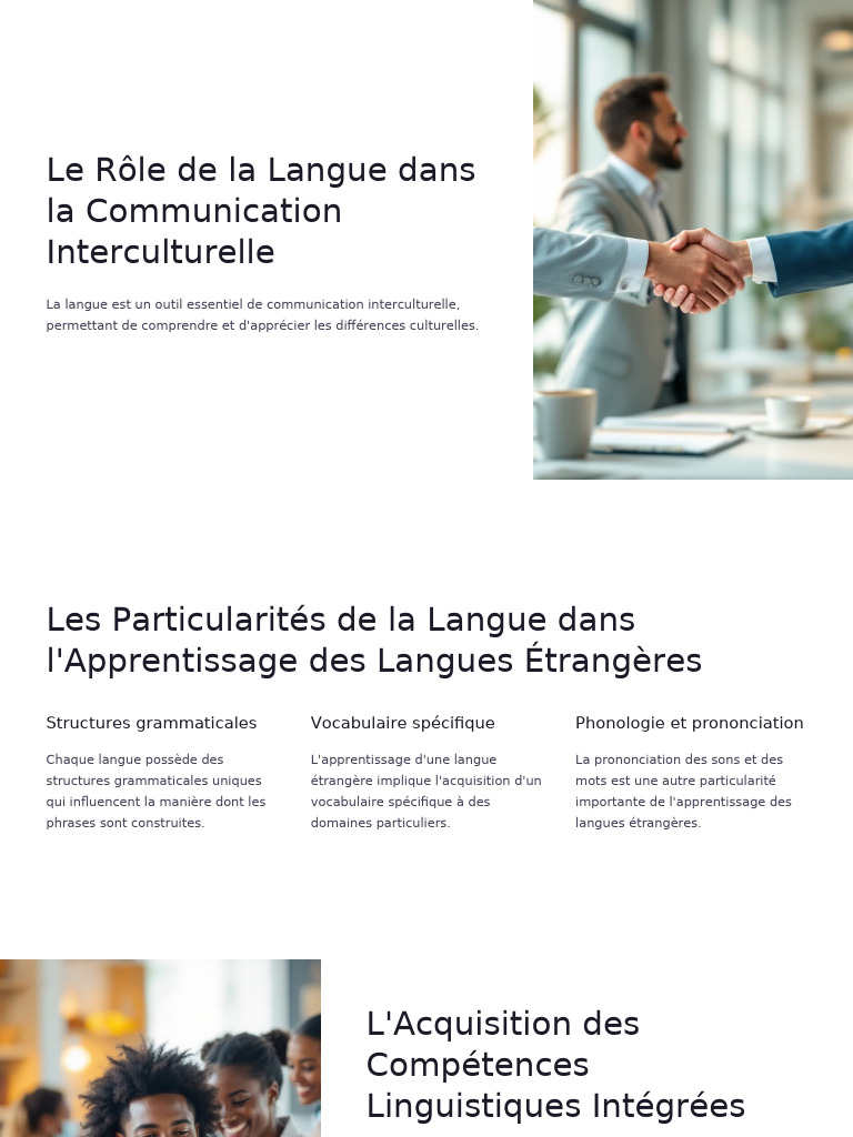 Langue et Communication Interculturelle | PDF
