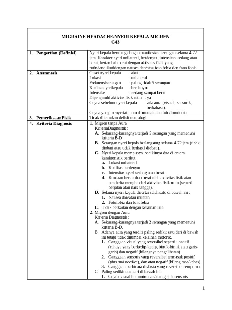 PPK Migraine Headache | PDF