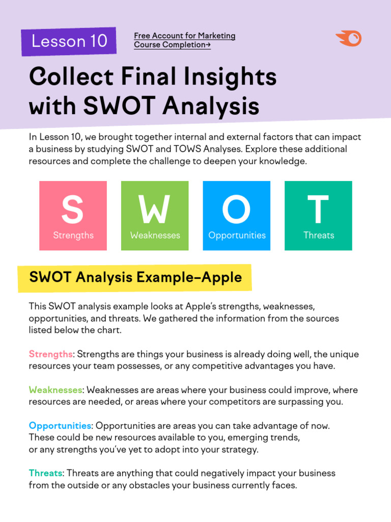 Lesson_10_white+(1) | PDF | Swot Analysis | Business Economics