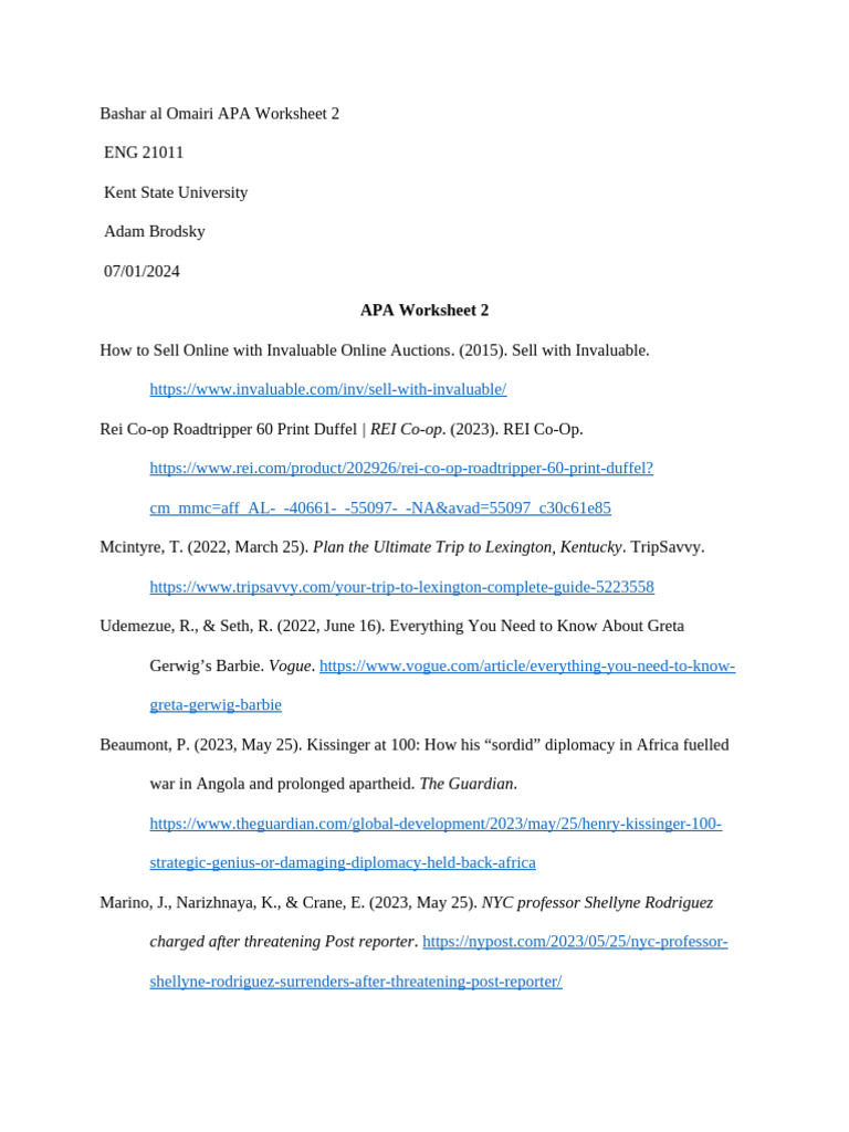 APA Worksheet 2.edited | PDF