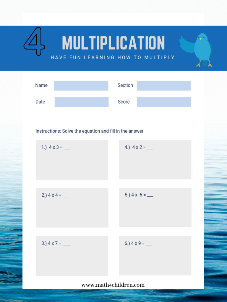 Fun Multiplication Practice Worksheet | PDF