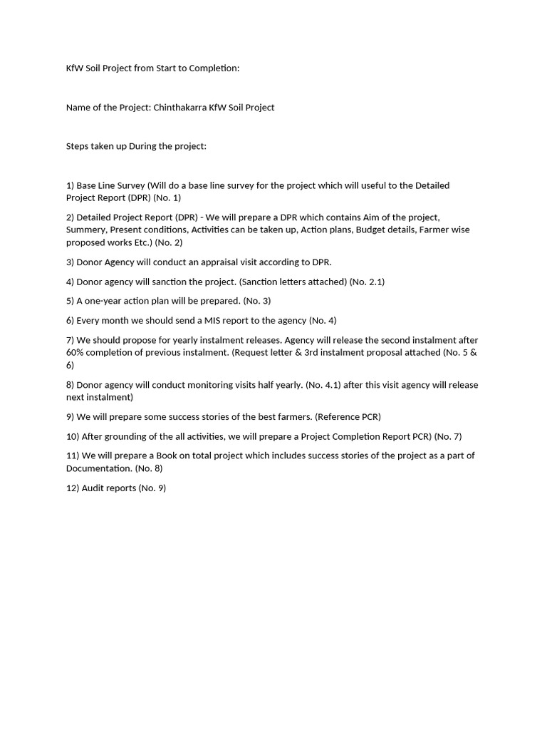 Project Steps For A Project Pdf