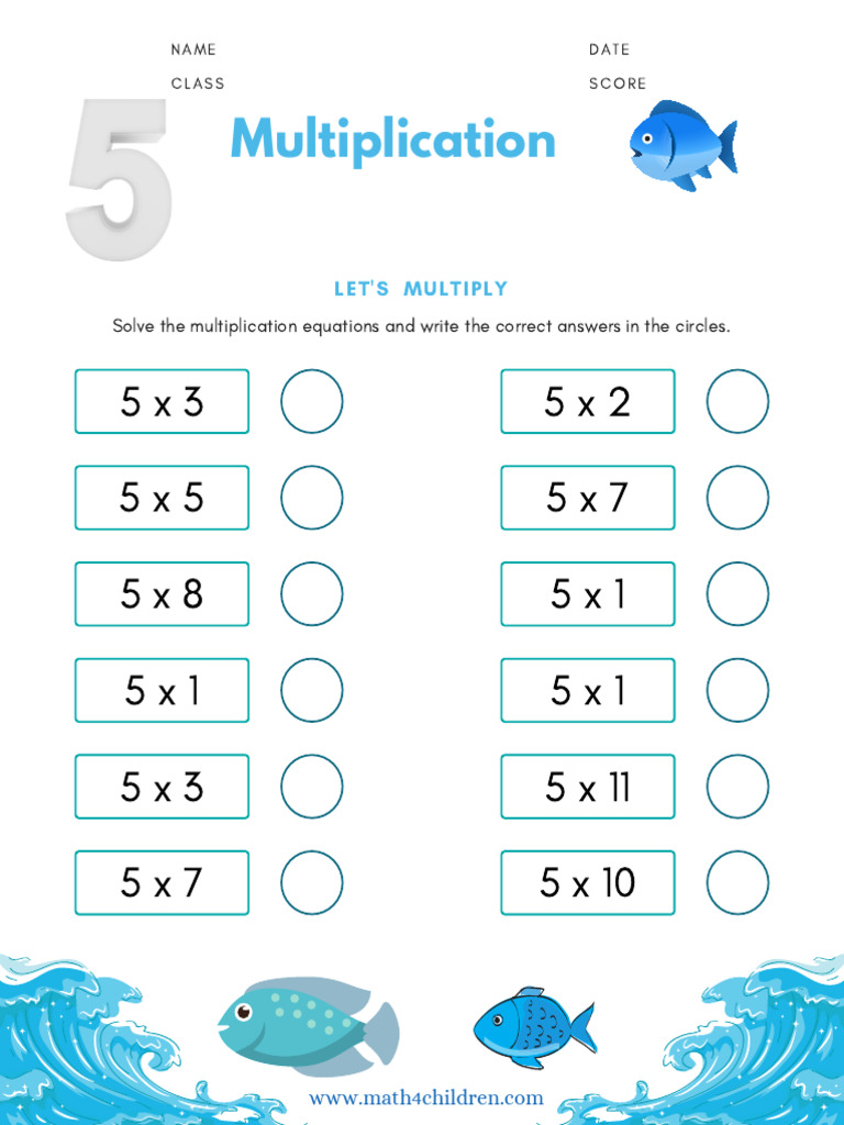 Multiplication Practice Worksheet | PDF