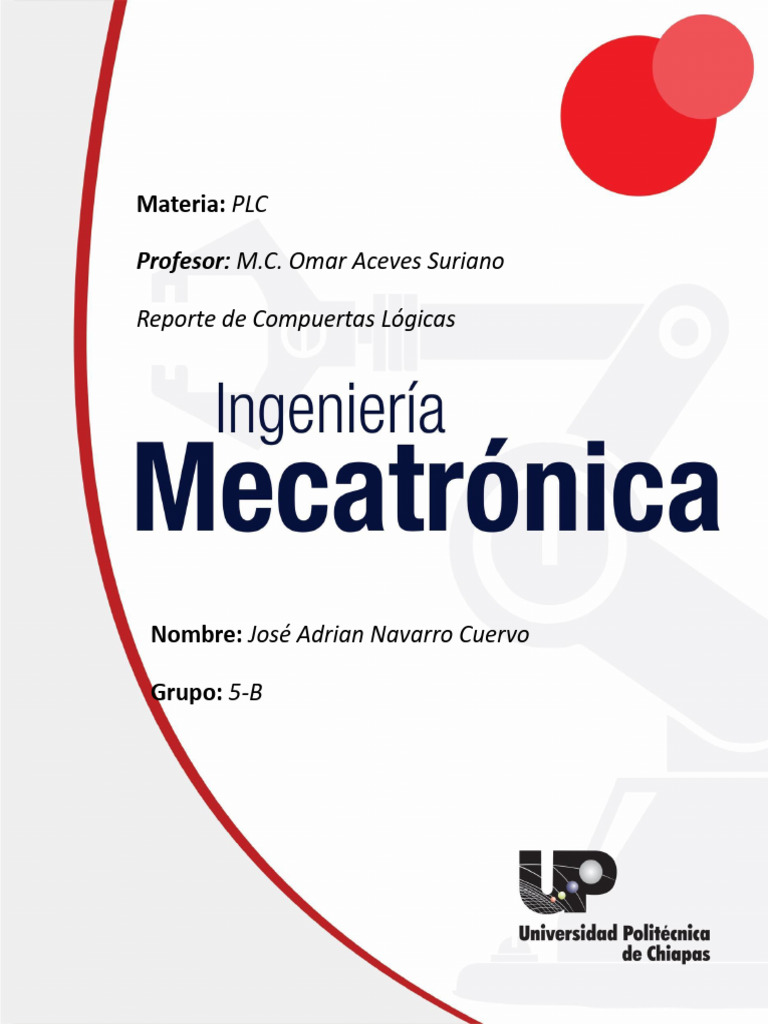 Reporte de Compuertas Lógicas PLC | PDF | Puerta lógica | Circuitos electricos
