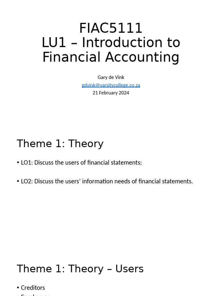 Fiac5111 Lu1 Student | PDF | International Financial Reporting ...