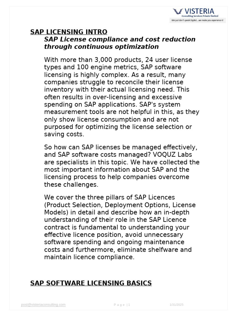 All About SAP Licensing | PDF | Databases | Audit