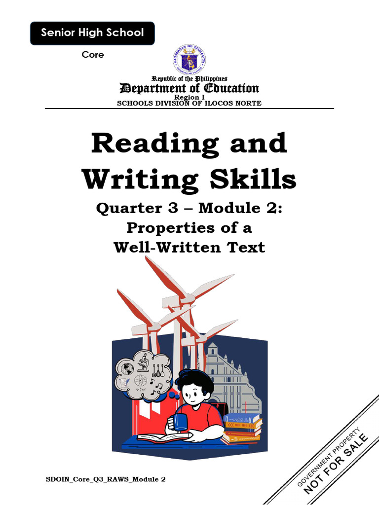 FINALIZED - CORE - Reading and Writing Skills - Q3 - Mod2 - Properties of A Well Known Written ...