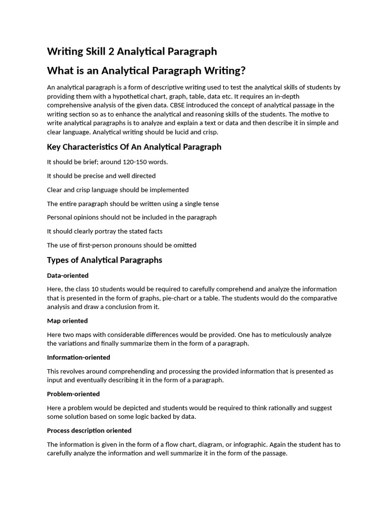 What Is An Analytical Paragraph Writing | PDF | Climate Change | Pollution