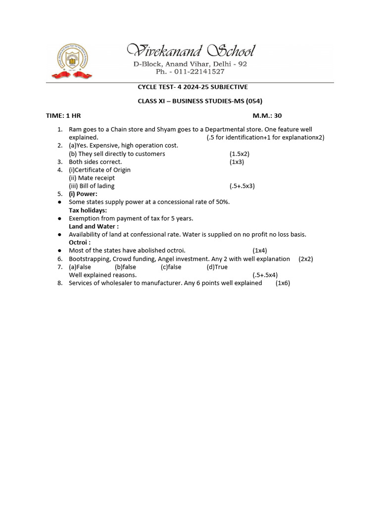 Xi BST CT4 Subjective MS 22012025 084530 | PDF