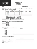 Face and Place Value Grade3 Worksheet | PDF