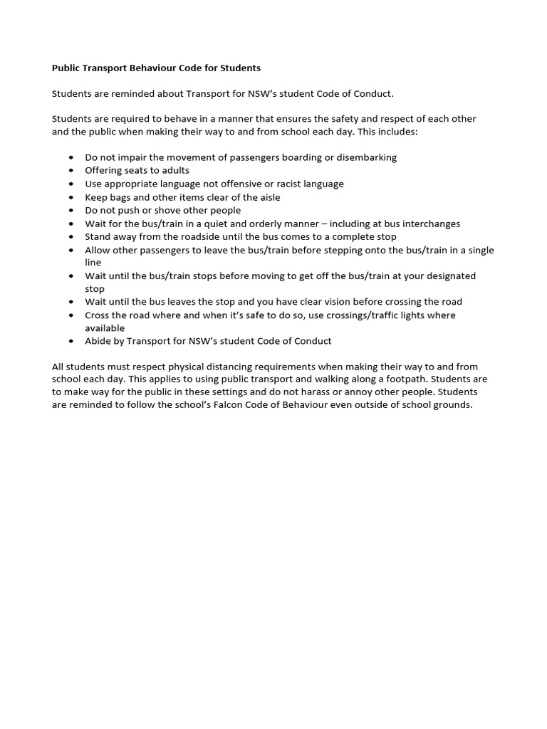 Using Public Transport Reminder 2023 | PDF