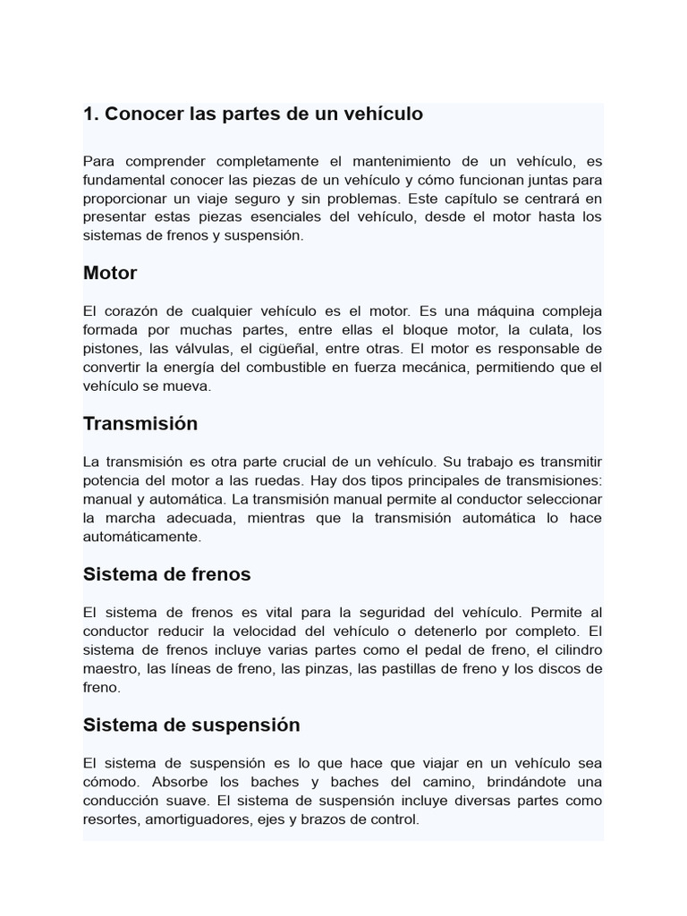 Mantenimiento de Vehiculos | PDF | Embrague | Direccion