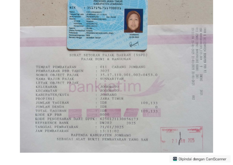 Bukti Bayar PBB Esti Ernawati | PDF