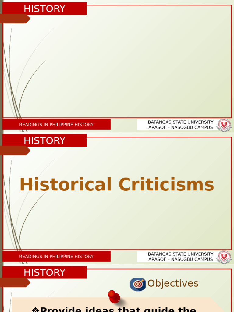 Main Topic I - Lesson 2 - HISTORICAL CRITICISM | PDF