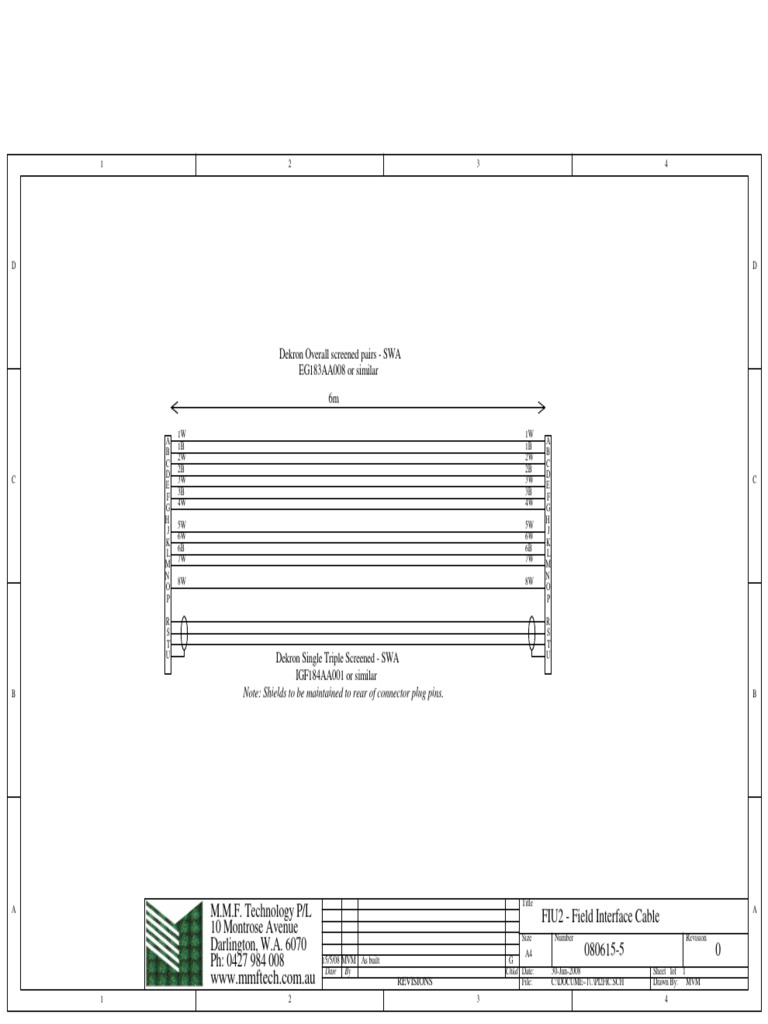FIU2 Field Interface Cable Specs | PDF | Manufactured Goods | Audio ...