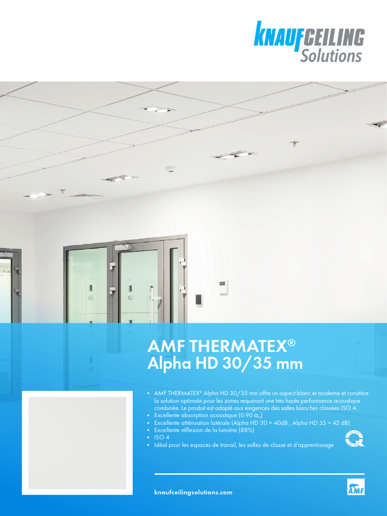 AMF THERMATEX Alpha HD 30-35mm - FR | PDF | Acoustique | Phénomène physique