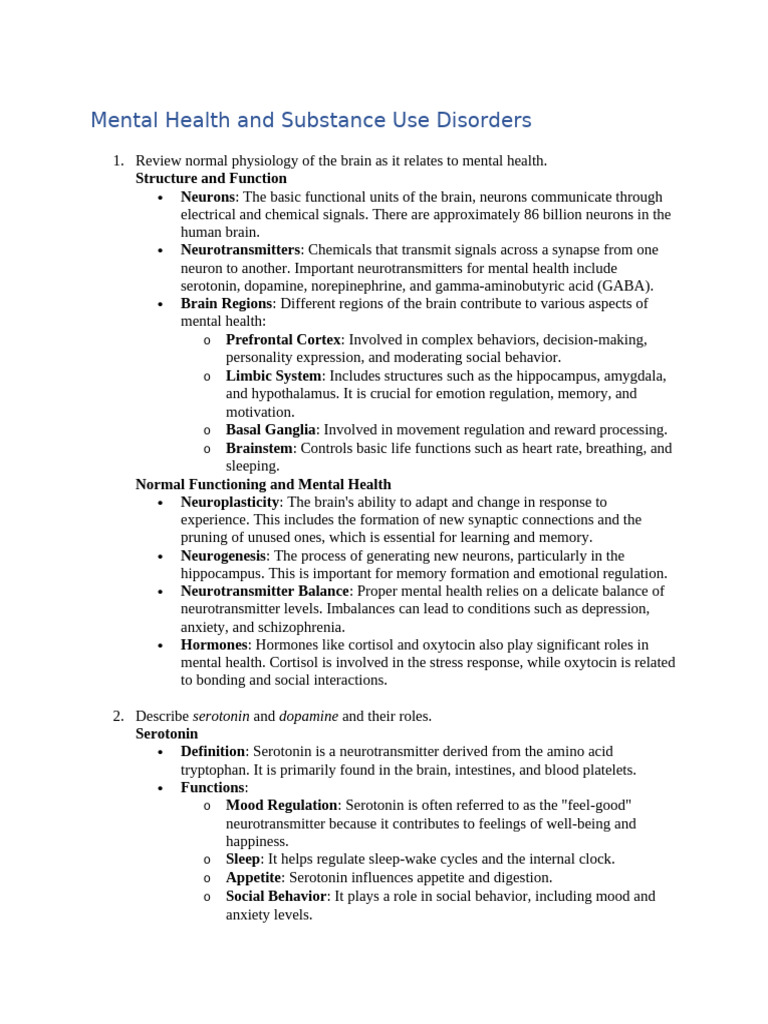 NU606 W14 Mental Health and Substance Use Disorders Guided Notes Final ...
