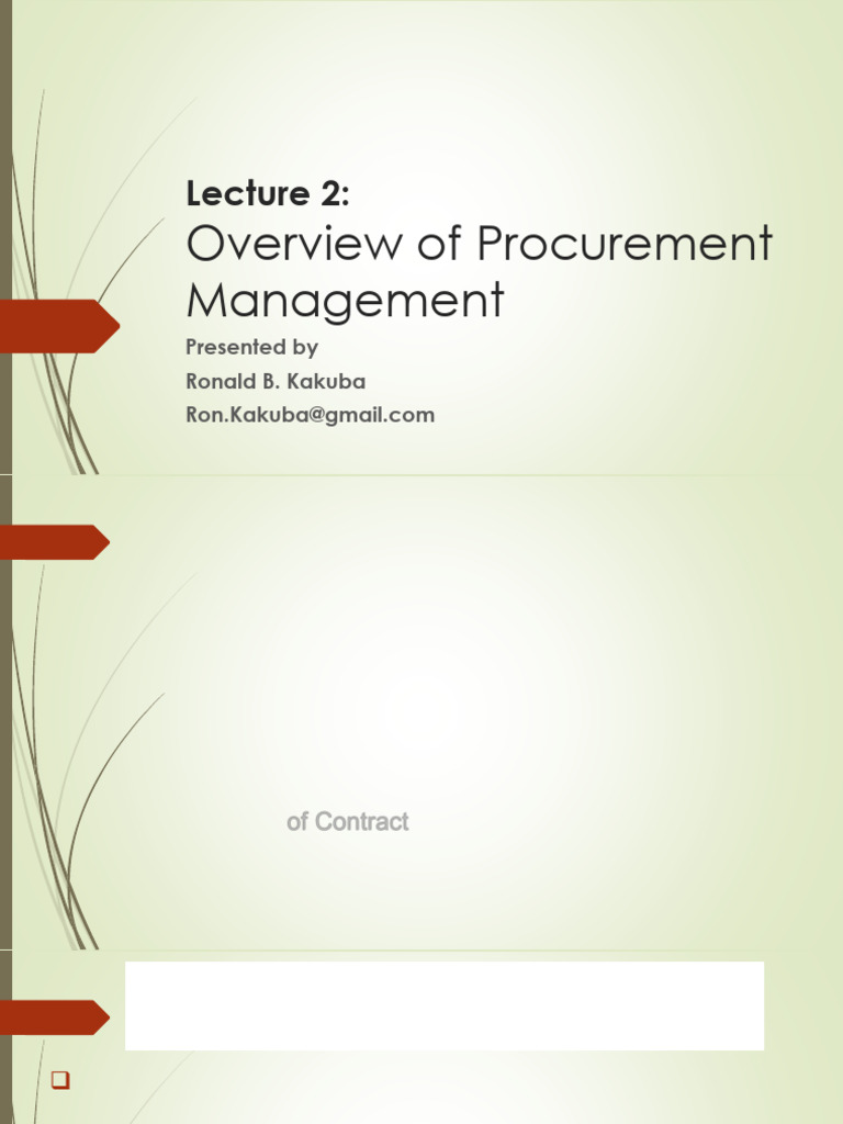 Procurement Process Guide | PDF | Procurement | Evaluation