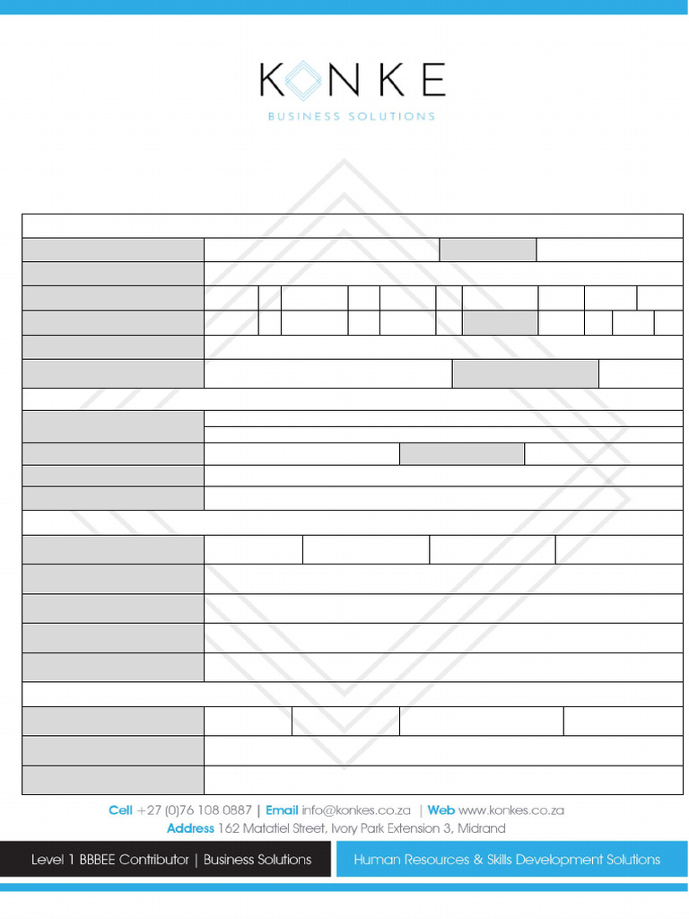 Internship Application Form Pdf