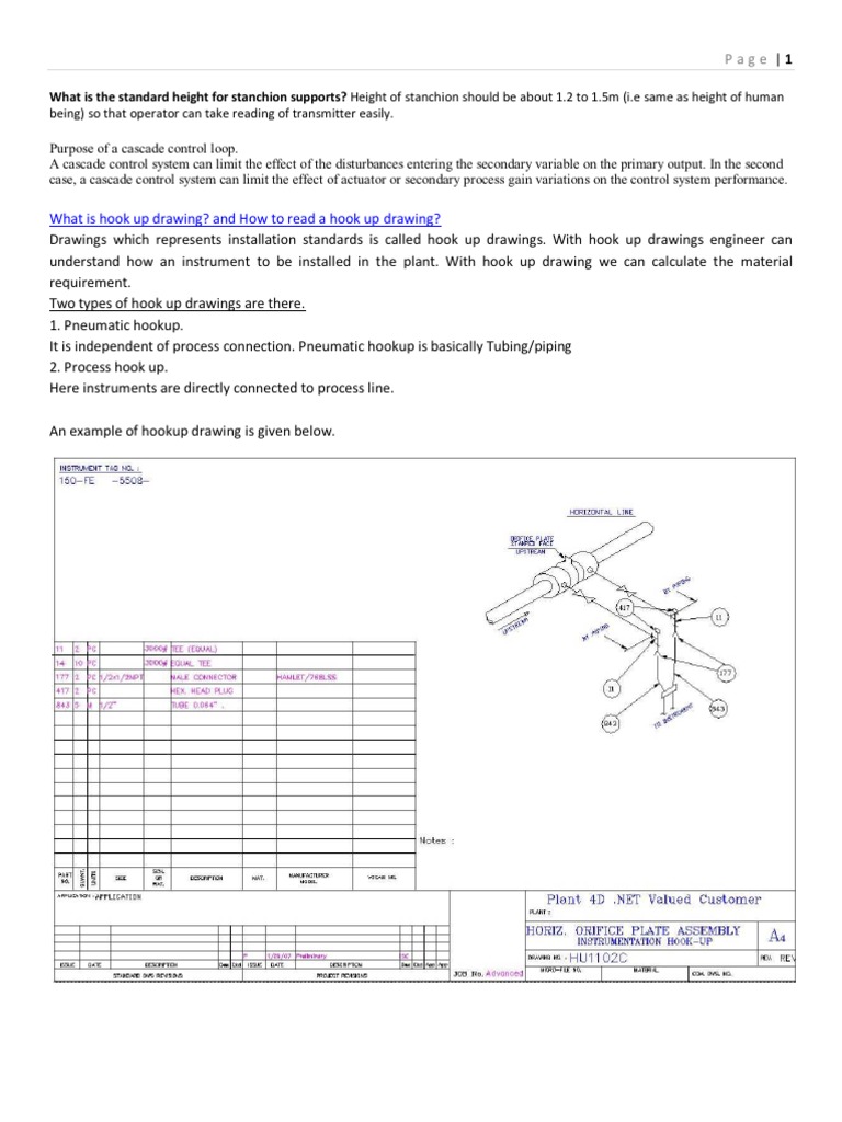 Hook-Up Drawing for Pneumatic Systems | PDF | Instrumentation | Vacuum Tube