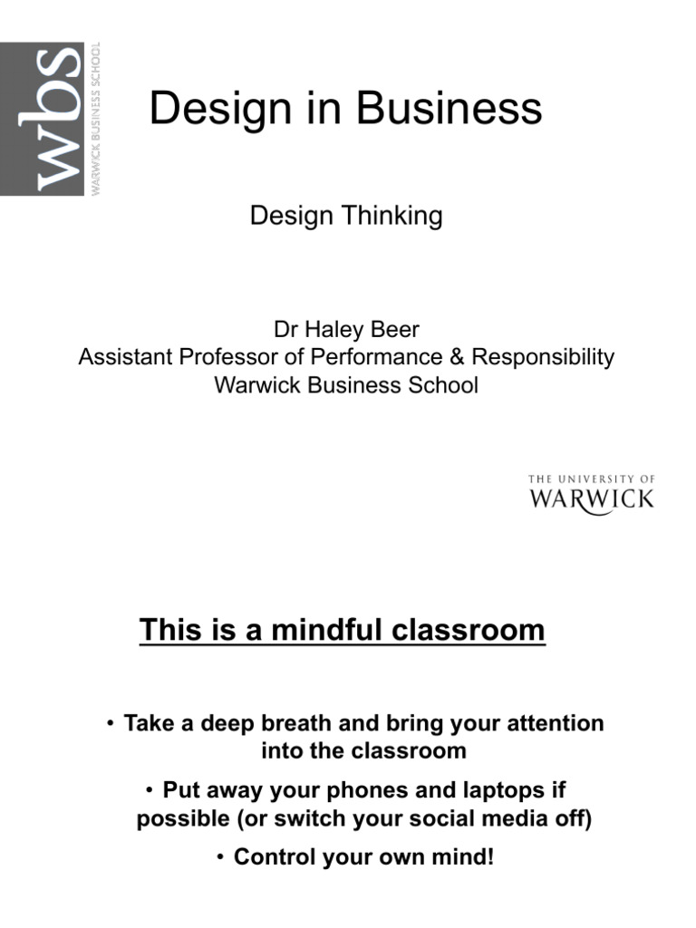 Lecture-2---Design-Thinking---DiB-UG-2019 | PDF | Design Thinking | Thought
