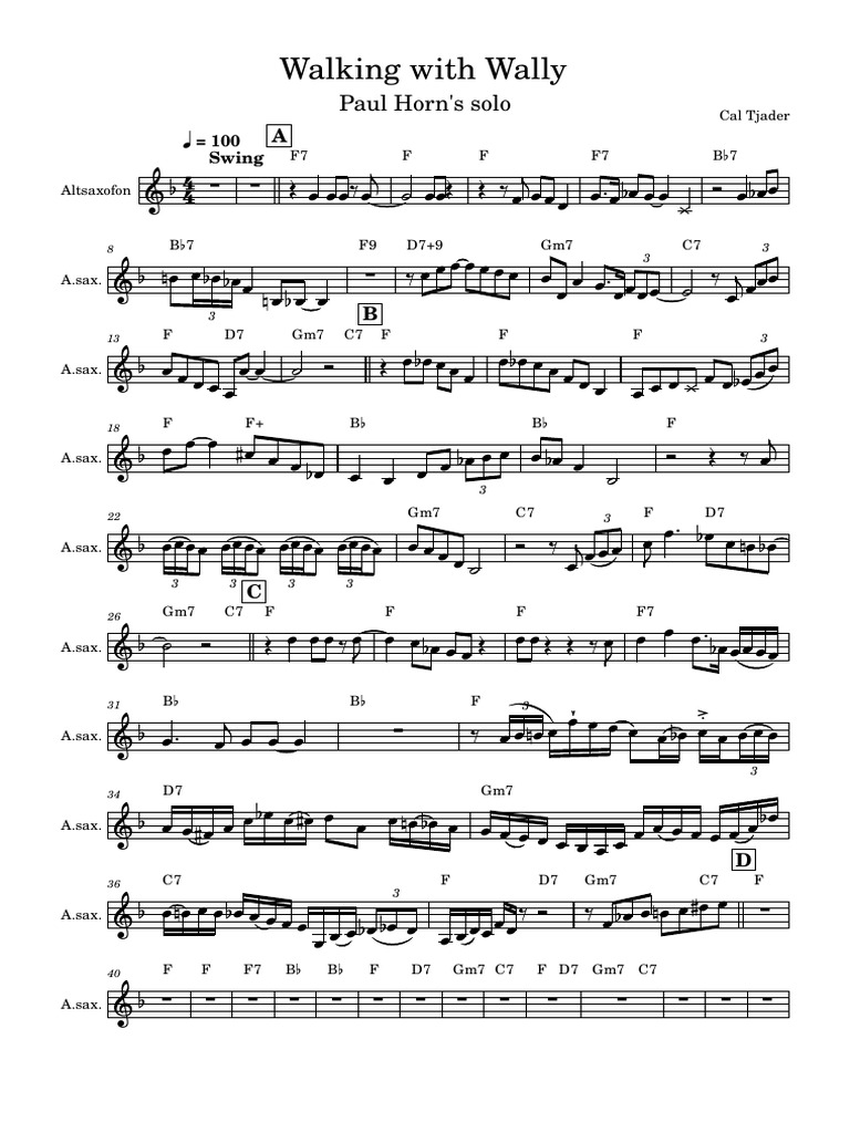 Paul Horn Solo Walking - With - Wally | PDF
