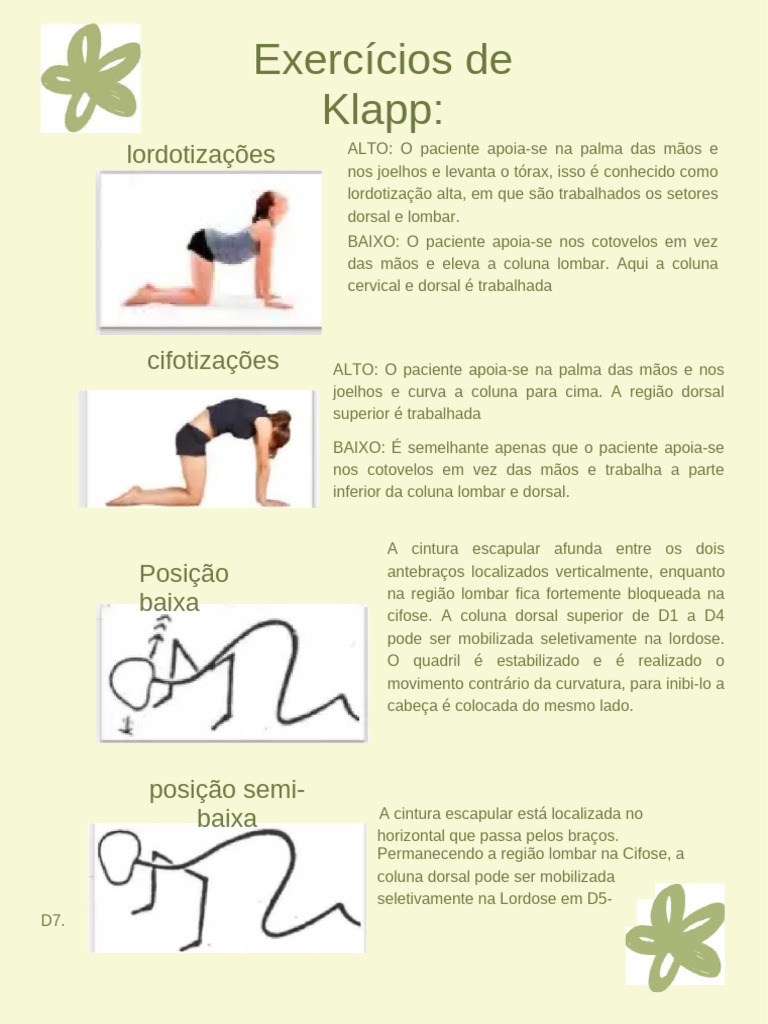 Exercícios de Klapp | PDF | Coluna vertebral | Escoliose