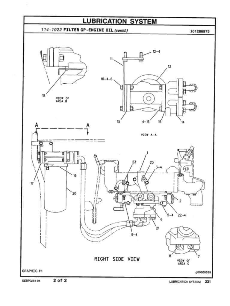 Engine Oil Filter and Lubrication Diagram | PDF