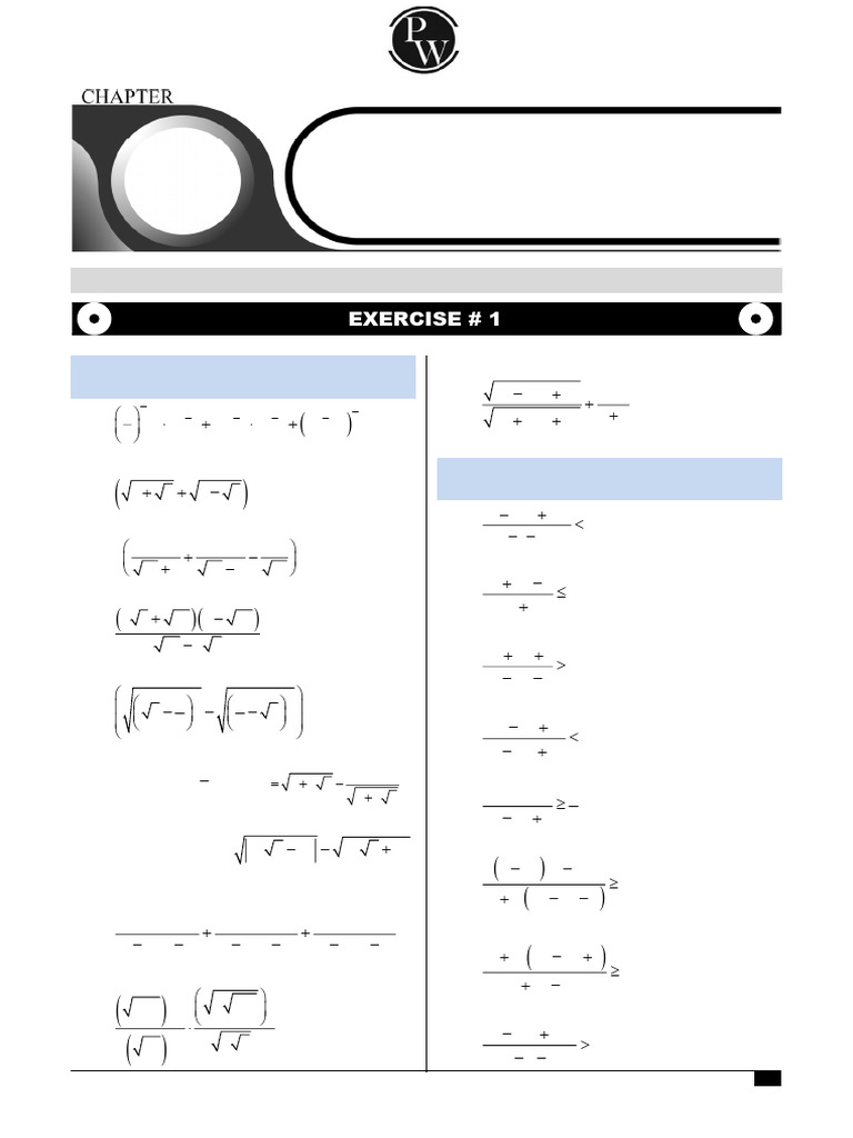 Basic Mathematics & Logarithm Exercises for JEEnius 11th | PDF ...