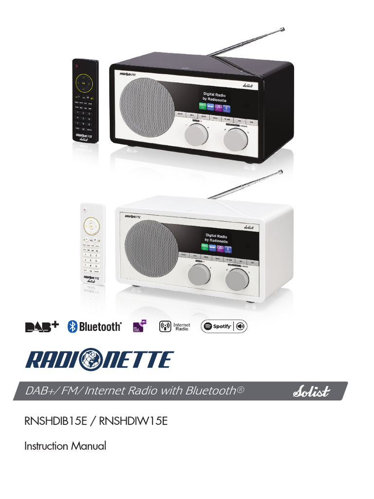 RADIONETTE Radio RNSHDIB15E Manual | PDF