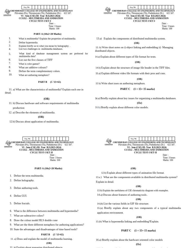 MM CT1 | PDF | Multimedia | Computer Graphics