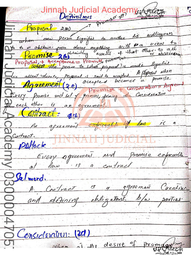 Contract Act Notes | PDF