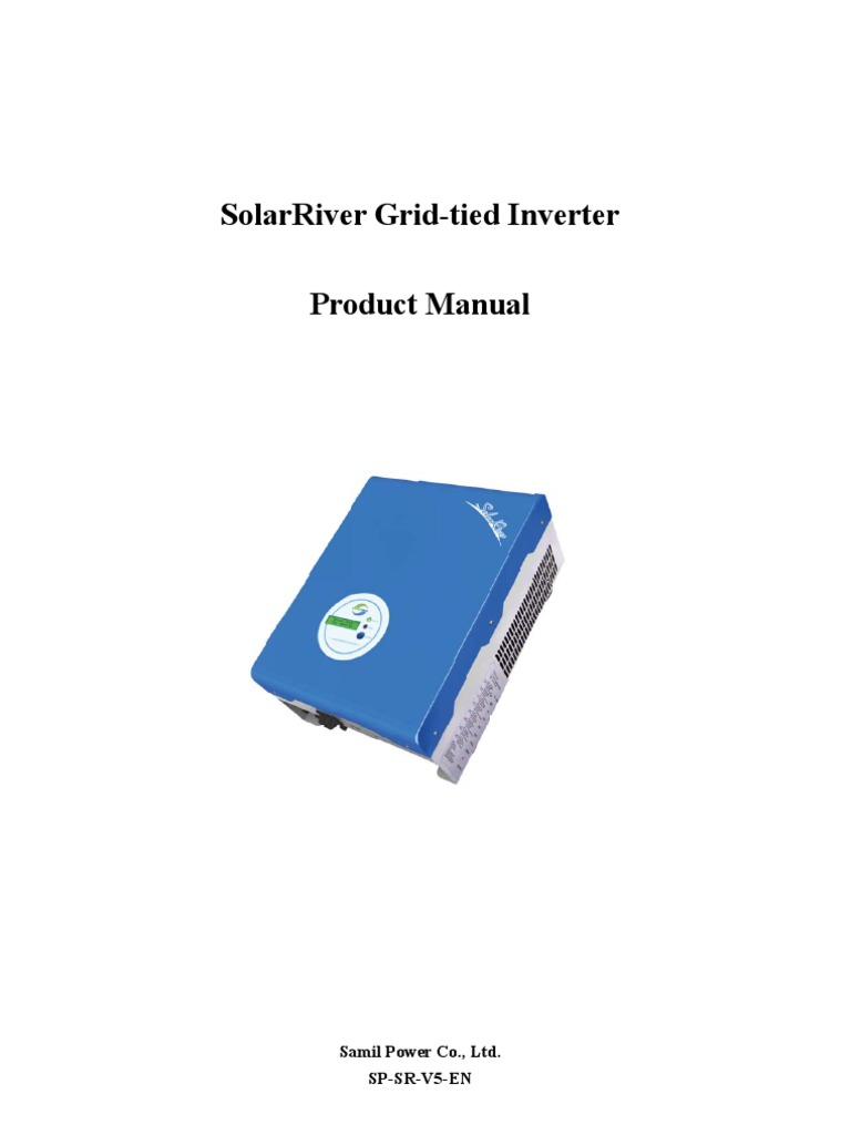 Solar River Grid Connect Manual | PDF | Power Inverter | Direct Current