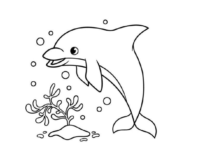 DIA JUEVES MOLDE DELFIN PARA CALCAR 2DA SEMANA PROYECTO ANIMALES MARINOS PROFR EUGENIO FER | PDF