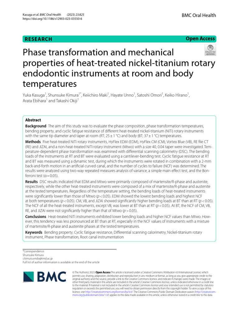 Niti Phase Transformation | PDF | Heat Treating | Differential Scanning ...